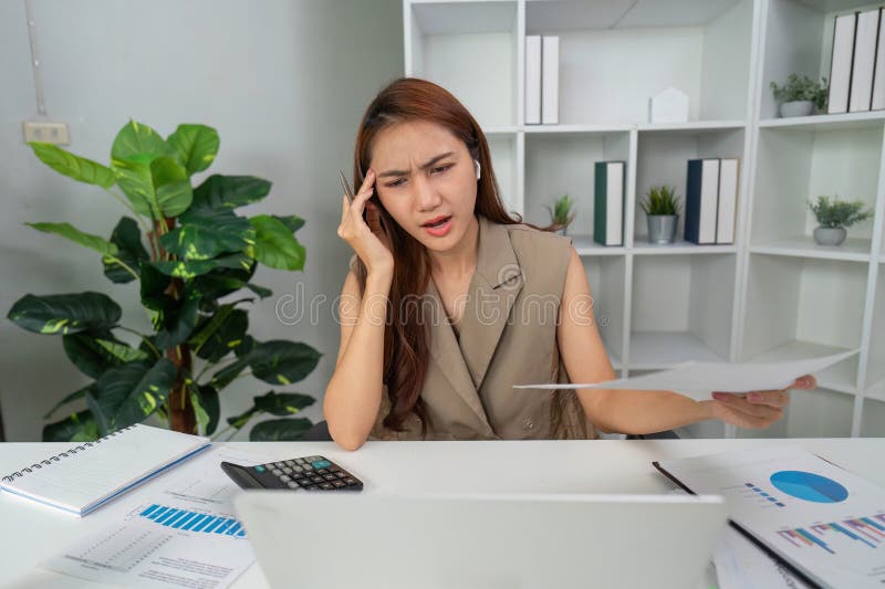 Stress Management and Problem Solving. a Woman Experiencing Stress ...