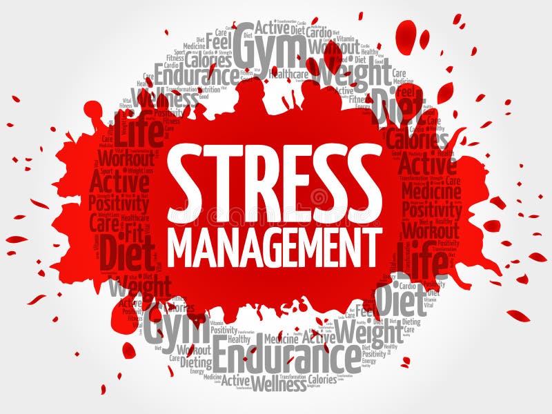 Stress Management Word Cloud Stock Illustration - Illustration of ...
