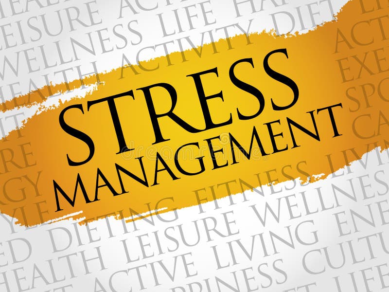 Stress Management Word Cloud Stock Illustration - Illustration of ...