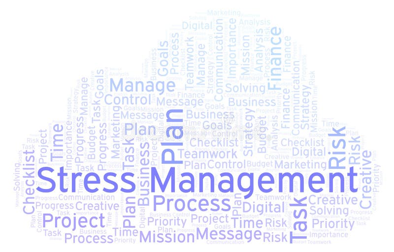 Stress Management Word Cloud, Made with Text only. Stock Illustration ...