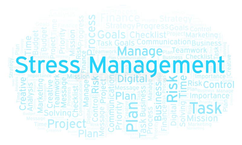 Stress Management Word Cloud, Made with Text only. Stock Illustration ...