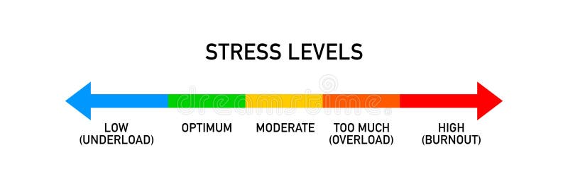 Stress Meter Vertical Scale. Mental or Emotional Pressure Levels from ...