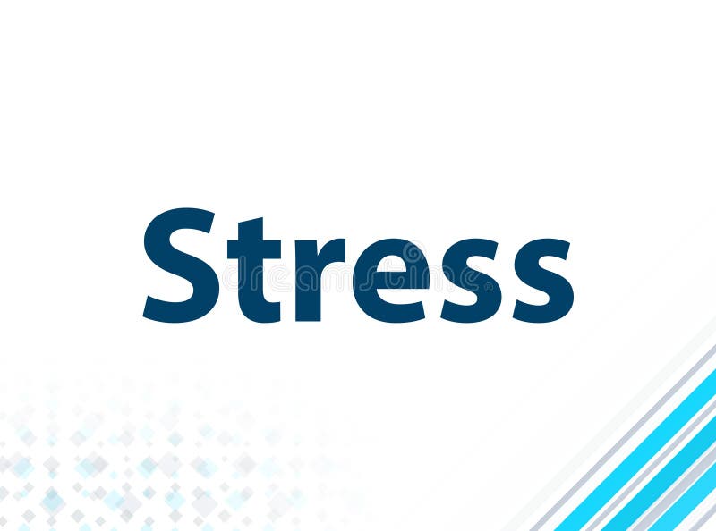 Stress Modern Flat Design Blue Abstract Background Stock Illustration ...