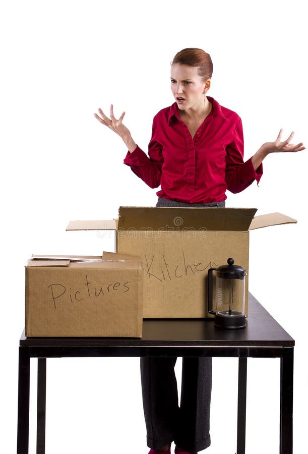 Stress of Moving stock image. Image of people, female - 32578187