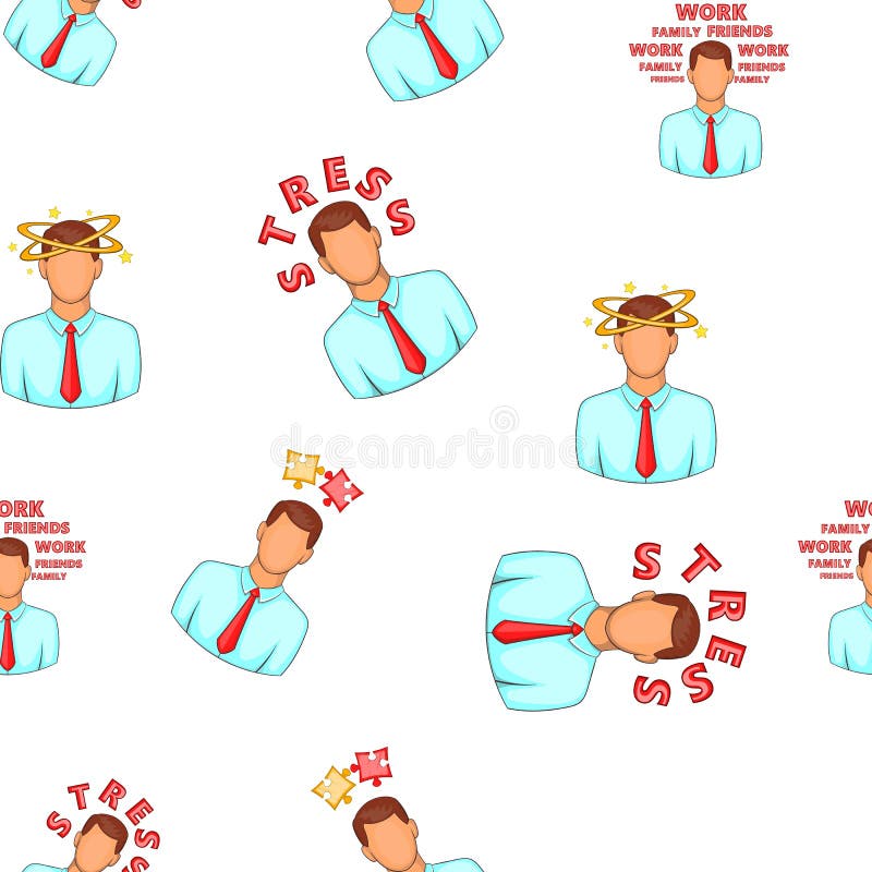 Stress Pattern, Cartoon Style Stock Vector - Illustration of ...