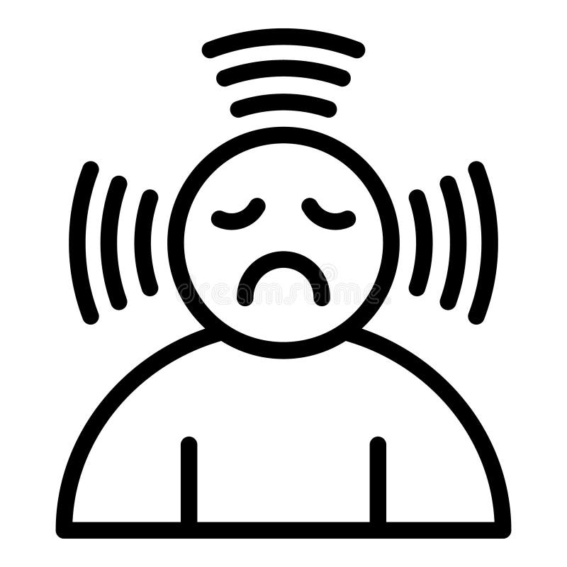 Stress Person Icon Outline Vector. Burnout Workplace Stock Illustration ...