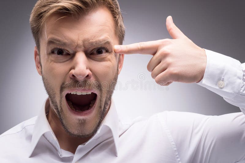 Stress. stock image. Image of looking, handsome, shot - 33943095