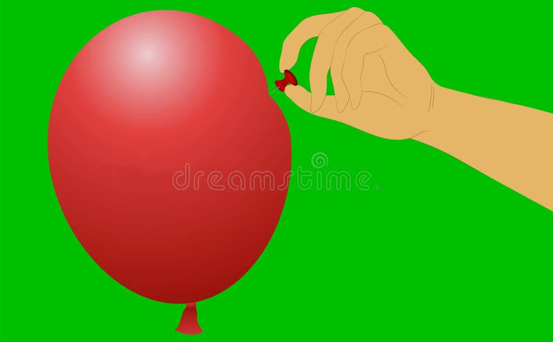 Stress, Problem. Red Balloon Ready To Explode. Poster Stock ...