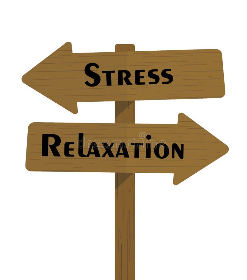 Stress or Relaxation. stock illustration. Illustration of ...