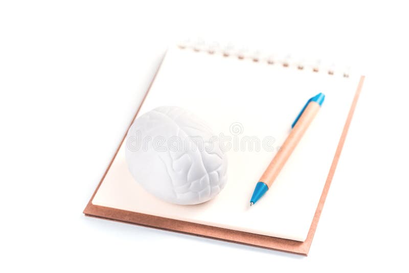 Stress Relief Brain and a Notepad Stock Image - Image of neurons, brain ...