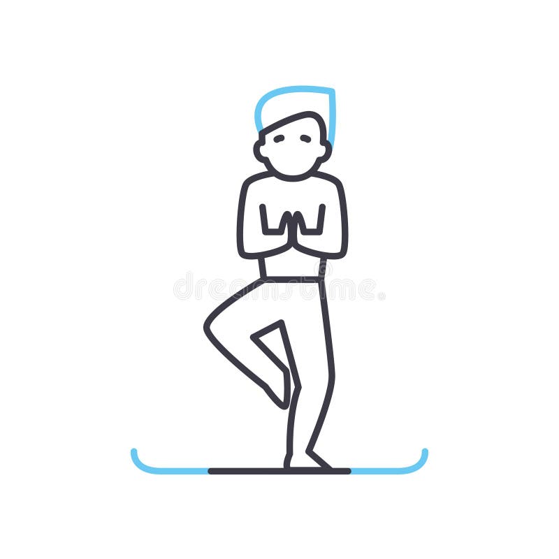 Stress Relief Line Icon Outline Symbol Vector Illustration Concept