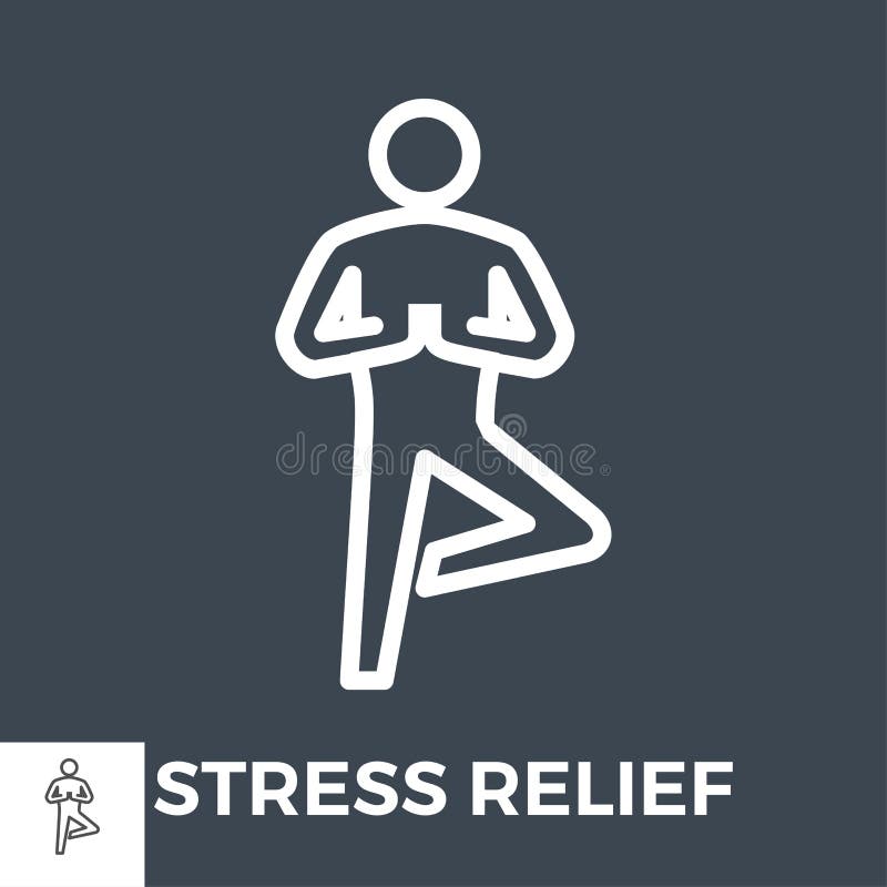 Stress Relief Thin Line Vector Icon Stock Vector - Illustration of ...