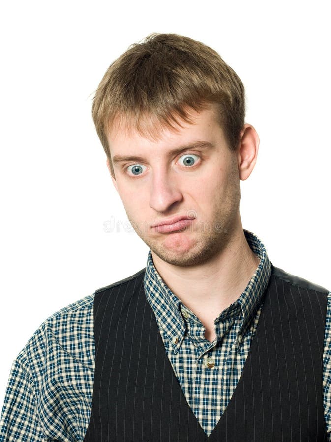 Stress - sad man isolated stock image. Image of isolated - 13178855