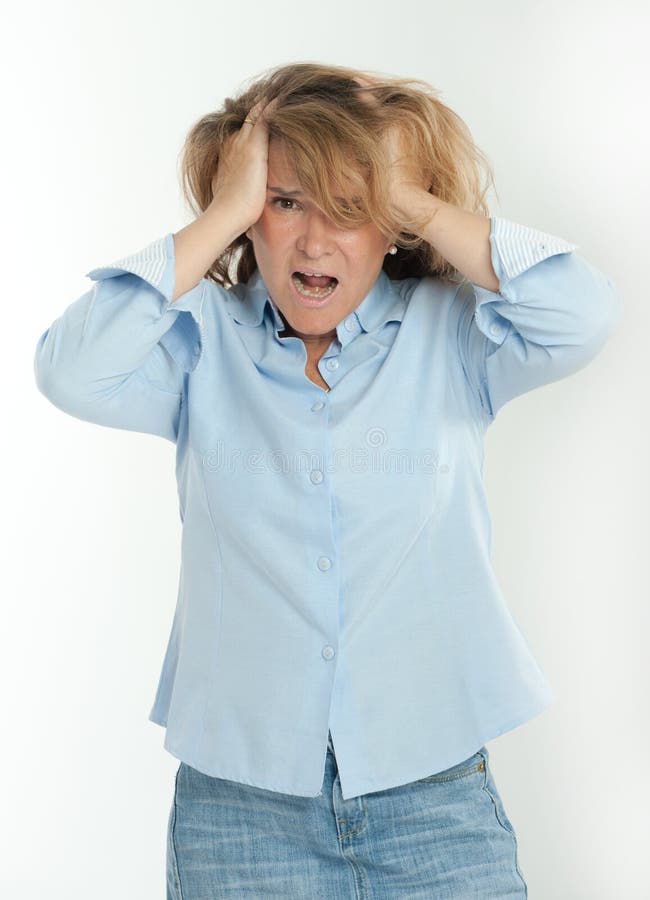 Stress stock image. Image of caucasian, mature, expression - 35381395