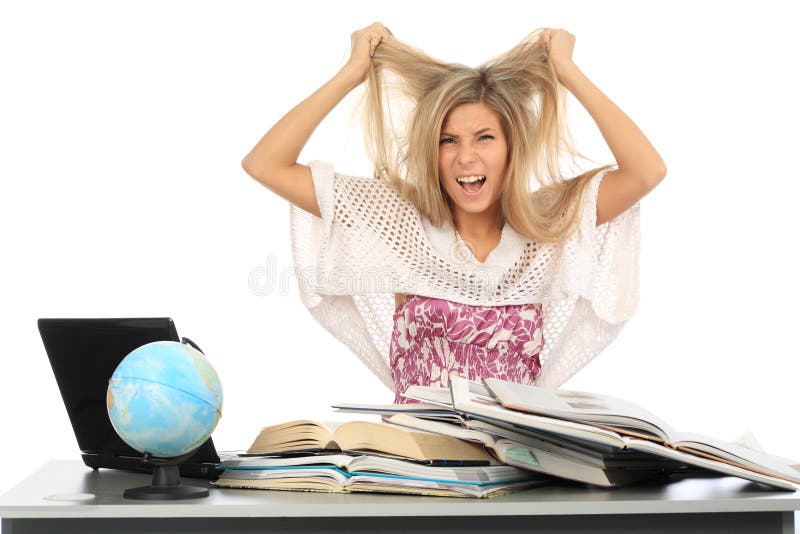 Crazy student stock photo. Image of person, high, books - 16564628