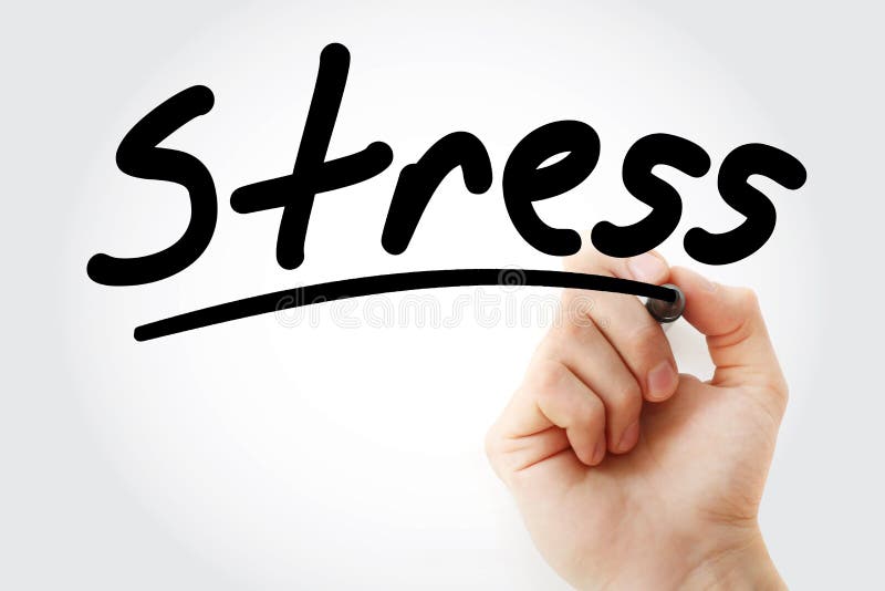Stress text with marker stock image. Image of despair - 197799381