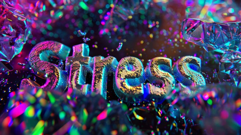 Stress Text in Psychedelic Liquid Metallic Texture Stock Photo - Image ...
