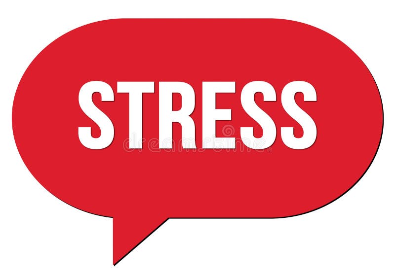 STRESS Text Written in a Red Speech Bubble Stock Illustration ...