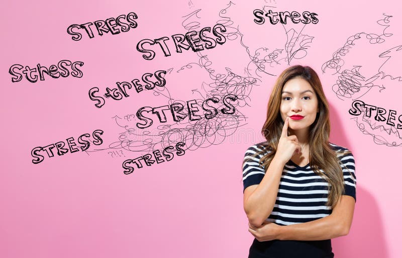 Stress Theme with Young Businesswoman Stock Image - Image of pressure ...
