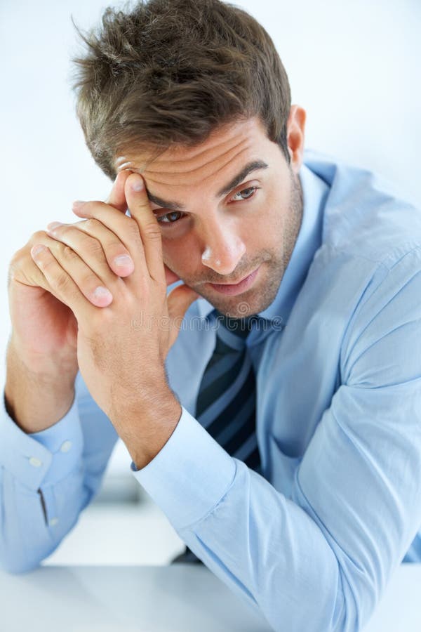 Stress, Thinking and Business with Man, Solution and Idea with Problem ...