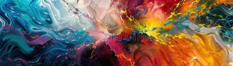 Stress Visualized through Intense Chaotic Abstract Designs Stock ...