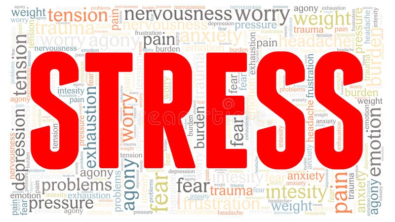 Stress Word Cloud Isolated on a White Background Stock Vector ...