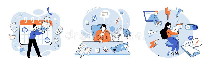 Stress at Work. Overwork and Overwhelmed Schedule Can Lead To Being ...