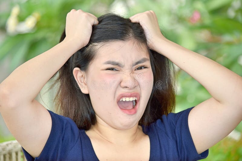 A Stressed Adult Female stock photo. Image of worry - 262305008