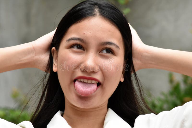 A Stressed Anxious Asian Woman Stock Photo - Image of stressed, worried ...
