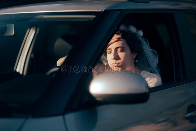 Stressed Bride Forgetting Something during Wedding Planning Stock Image ...