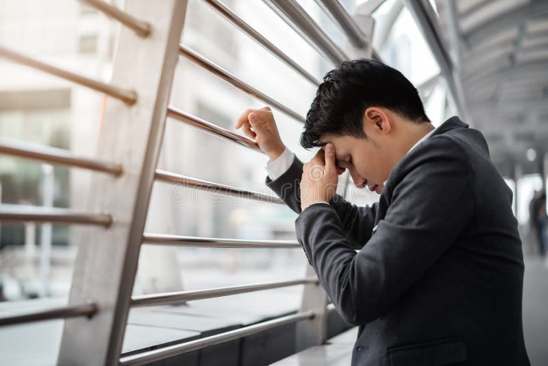 Stressed Business Man in Suit in City Stock Image - Image of manager ...