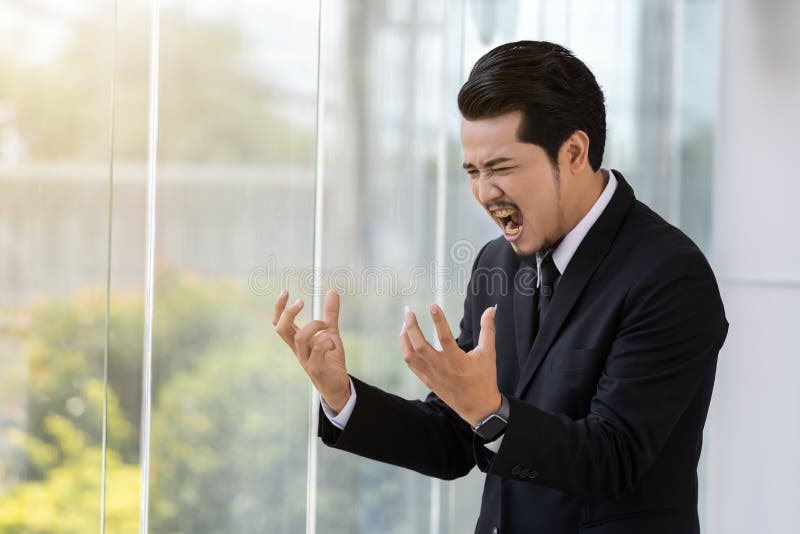 Stressed Business Man Thinking about Problem in Office Stock Photo ...