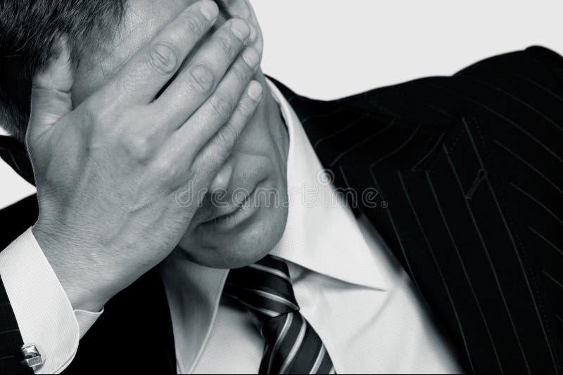 Worried businessman stock image. Image of businessman - 5820057