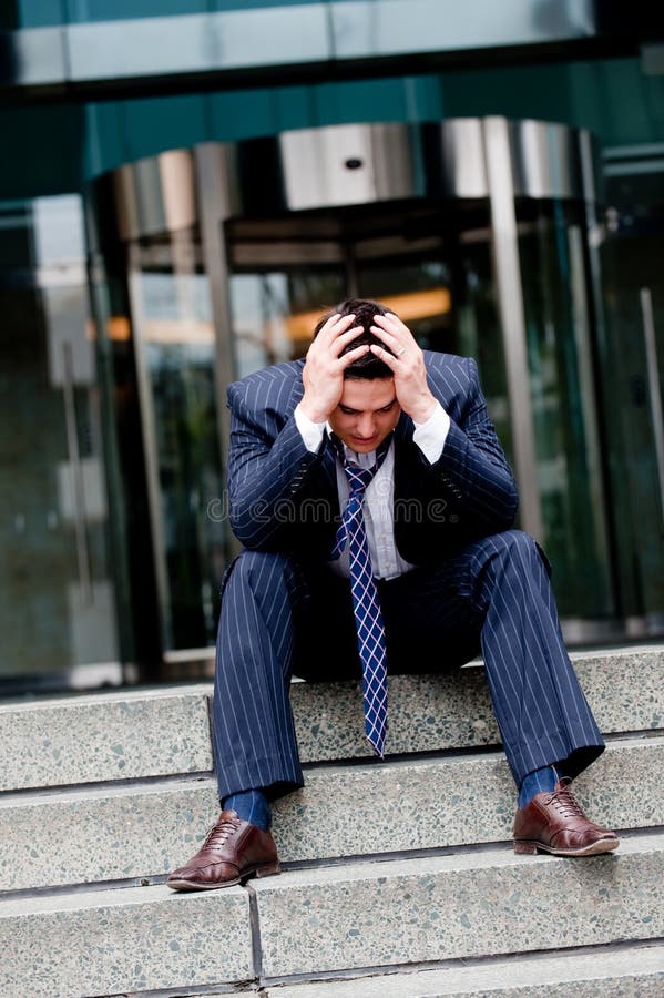 Stressed Businessman stock image. Image of crunch, person - 8284359