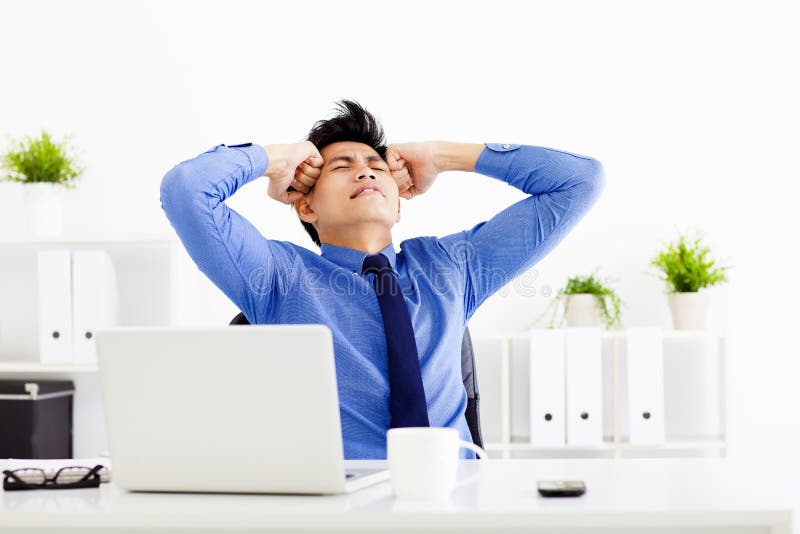 Stressed Businessman Working in the Office Stock Photo - Image of ...