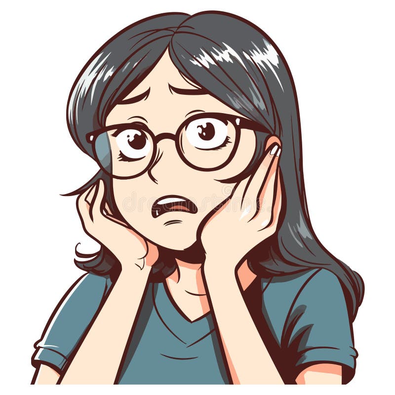 Stressed Cartoon Character. Vector Illustration, a Template for ...