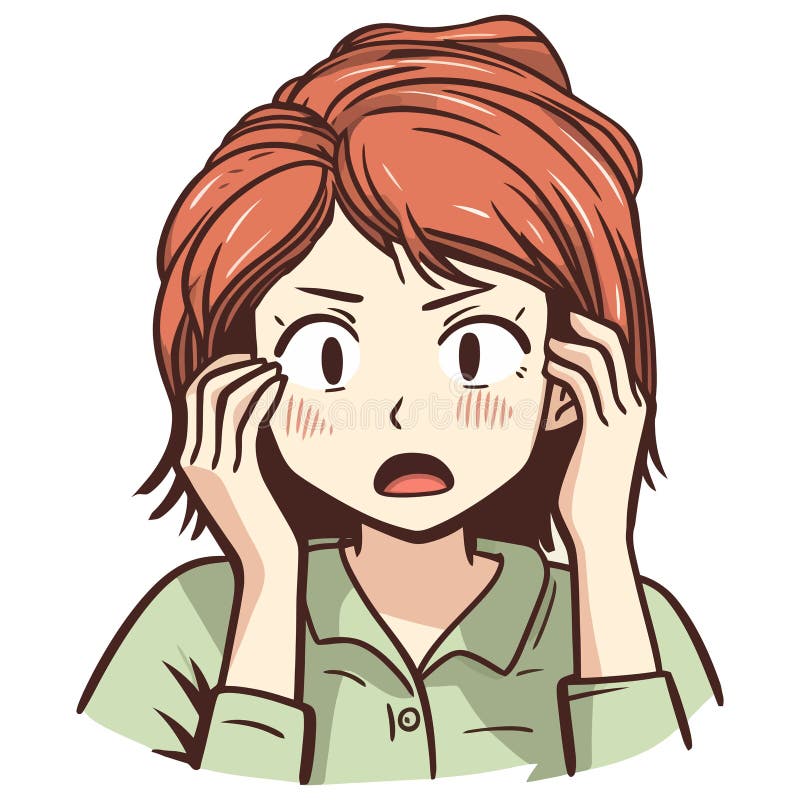 Stressed Cartoon Character. Vector Illustration, a Template for ...