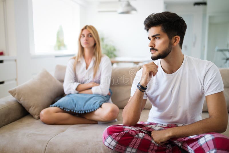 Stressed Couple Arguing and Having Marriage Problems Stock Photo ...