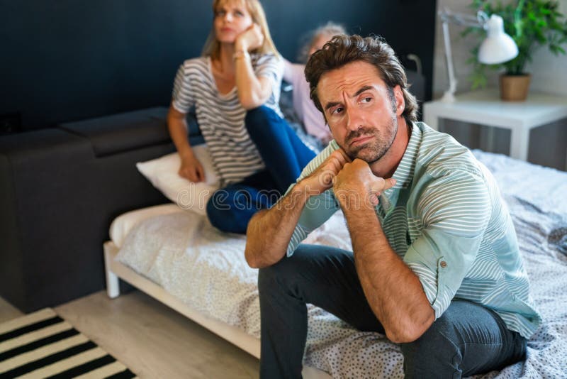 Stressed Couple Arguing and Having Marriage Problems. People Argument ...