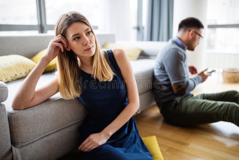 Stressed Couple Arguing and Having Marriage Problems Stock Photo ...
