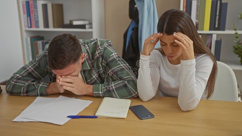 A Stressed Couple Contemplating Financial Issues in a Modern Living ...