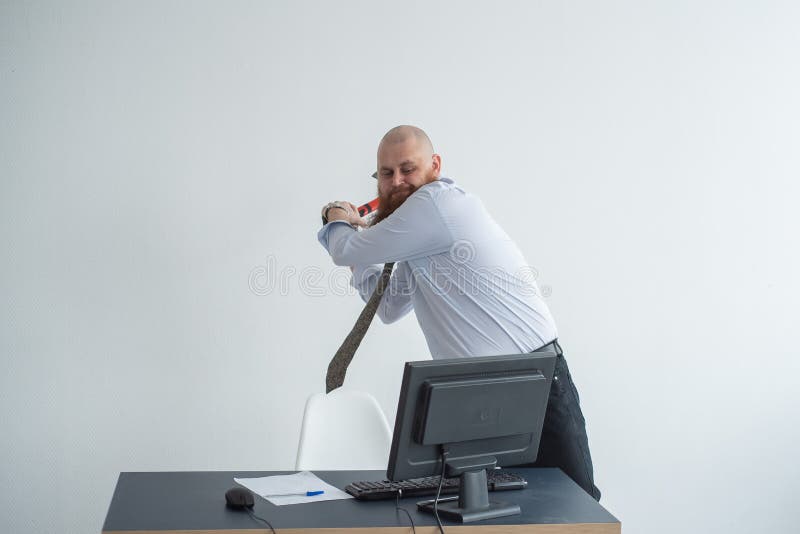 Person Smashing Computer