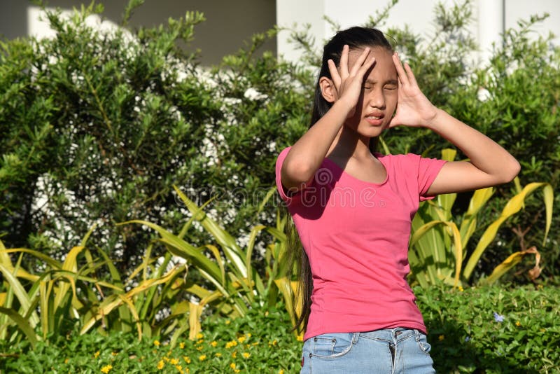 Stressed Cute Diverse Person Stock Photo - Image of stressful, worry ...