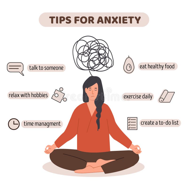 Stressed Depressed Woman with Anxiety Disorder. Useful Tips and Advices ... Stressed Depressed Woman with Anxiety Disorder. Useful Tips and Advices ...