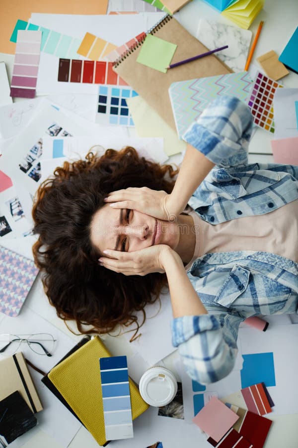 Stressed Designer stock image. Image of pain, magazine - 143628541