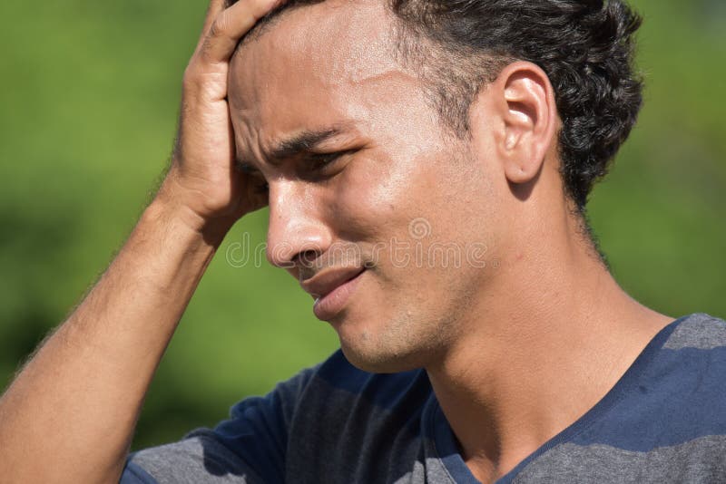 Stressed Diverse Male stock photo. Image of pressure - 110337190