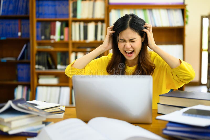 Stressed Female Entrepreneur Thinking of Problem Solution Stuck with ...