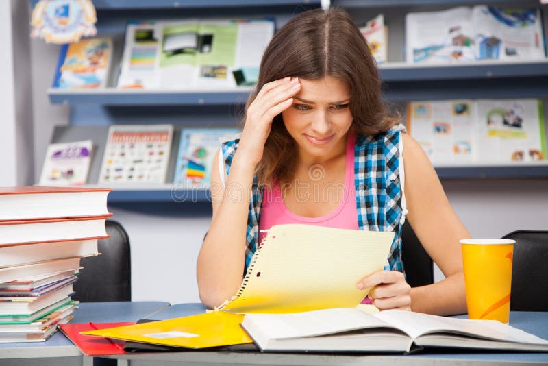 Disappoint Student with Test Result Stock Image - Image of bright ...