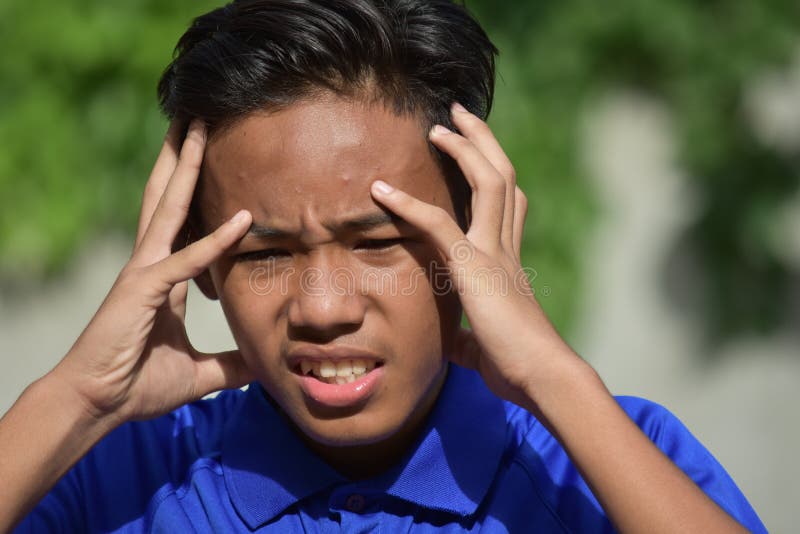 A Stressed Filipino Male stock image. Image of nervous - 142560943