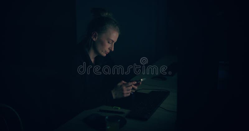 Stressed Haker Portrait Cyber Data Thief Stock Video - Video of ...